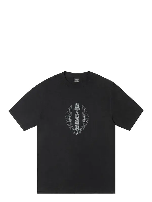 StÜssy Wes Wings Pigment Dyed Tee - Black