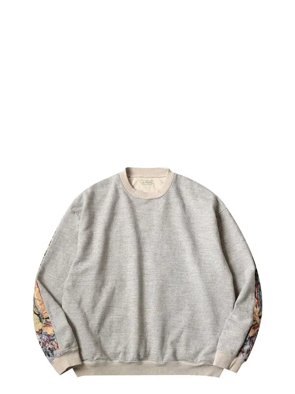Kapital Fleece Knit Bivouac Big Sweatshirt - Grey