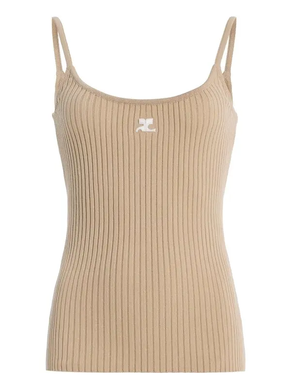 COURREGES Re-edition Knit Tank Top - Nude