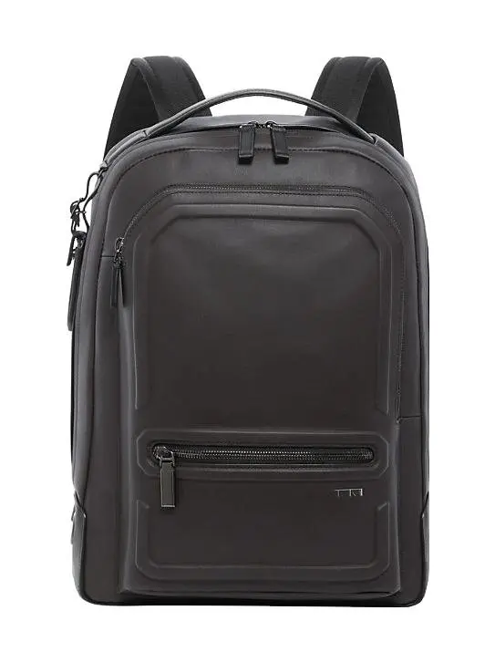 Tumi Leather Backpack - Espresso Brown Bombe