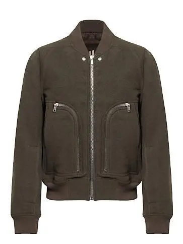 Rick Owens Bauhaus Flight Wool Bomber Jacket - Bosco