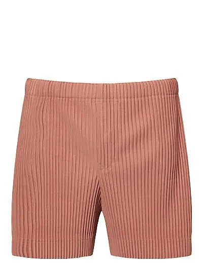Issey Miyake Regular-fit Knitted Shorts - Vanadinite Red