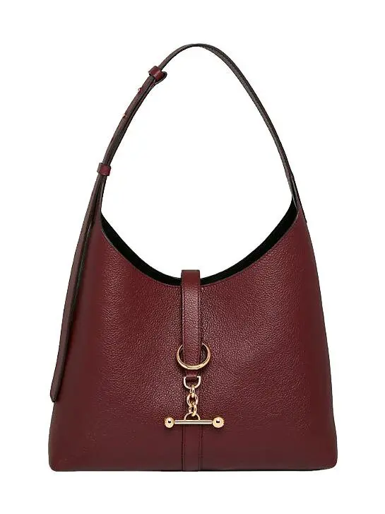 Strathberry Kite Hobo Leather Shoulder Bag - Oxblood