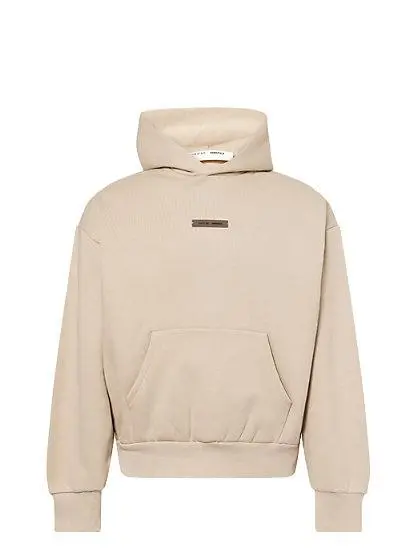 Fear Of God Classic Fleece Logo-embellished Cotton-blend Hoody - Timber