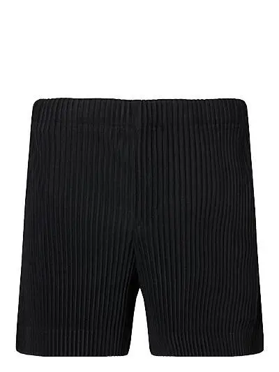 Issey Miyake Homme Plissé Regular-fit Knitted Shorts - Black