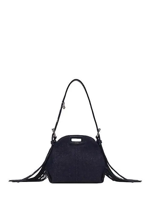Maje Miss M Micro Denim Bag - Navy