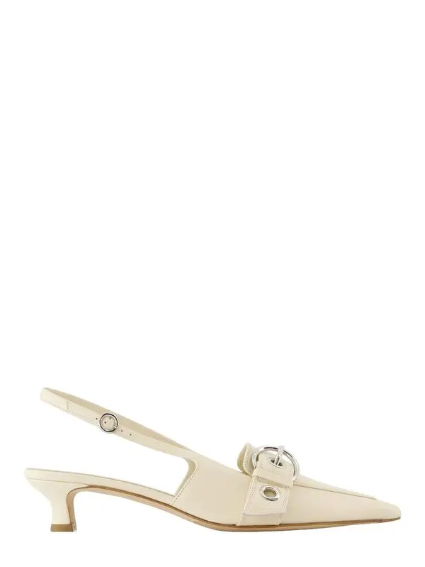 AeydĒ Davina Nappa Leather Sandals - Beige