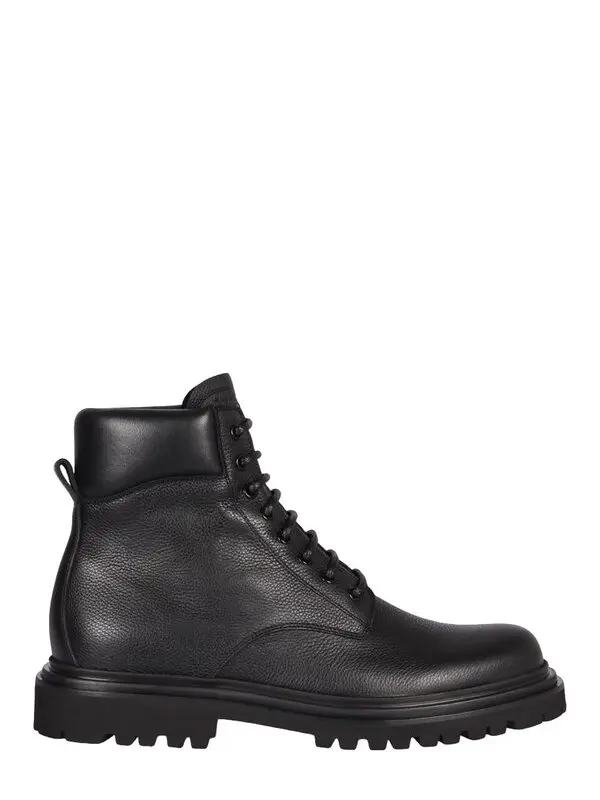 Dolce & Gabbana Leather Lace-up Boots - Black