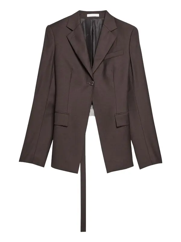 Helmut Lang Cut-away Blazer - Dark Chocolate - D0x