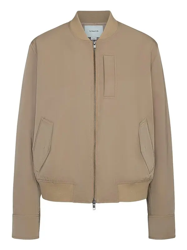 Vince Relaxed Technical Bomber Jacket - Fawn