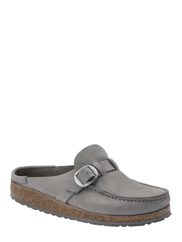BIRKENSTOCK Buckley Nubuk Leather Clogs - Dove Gray