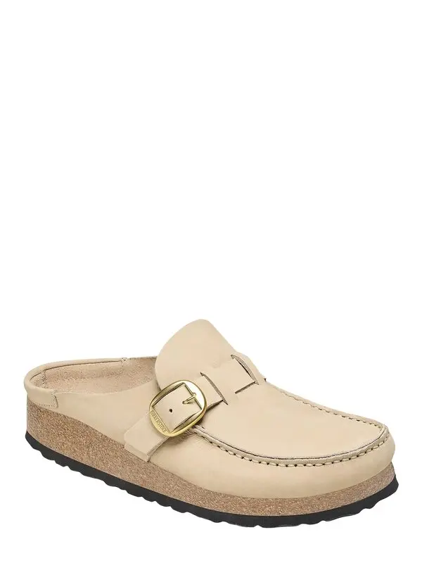 BIRKENSTOCK Buckley Nubuk Leather Clogs - Sandcastle