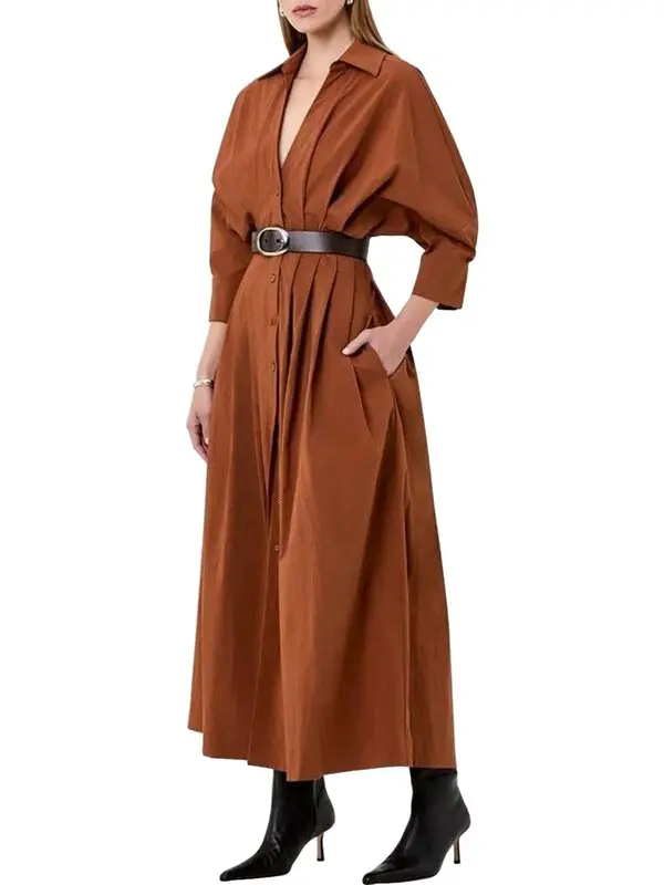 NICHOLAS Lanae Dress - Chestnut
