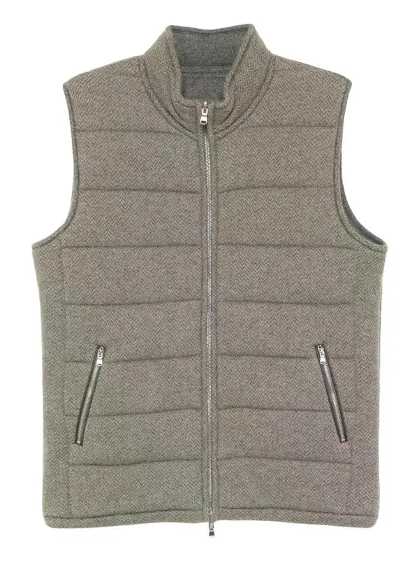 N.peal Padded Gilet - Brown