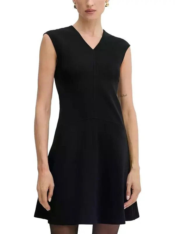 BOSS A-line V-neck Dress - Black