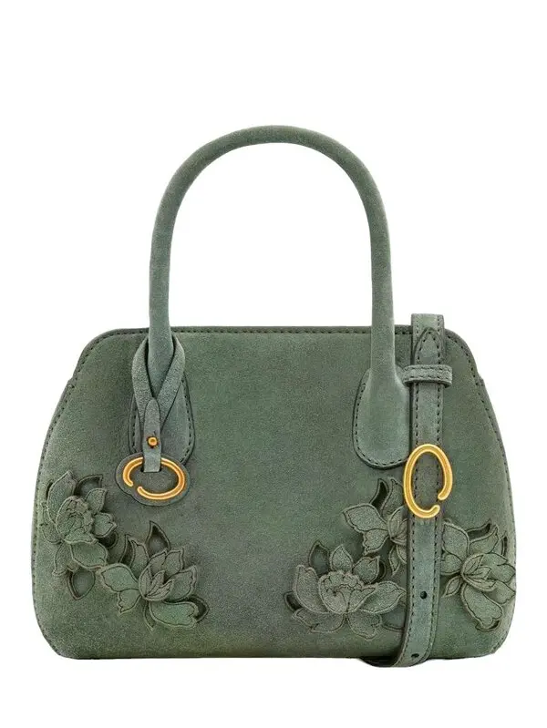 Oscar De La Renta Ivy Suede Mini Tote - Green