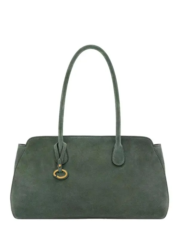 Oscar De La Renta Aster Suede Shoulder Bag - Green