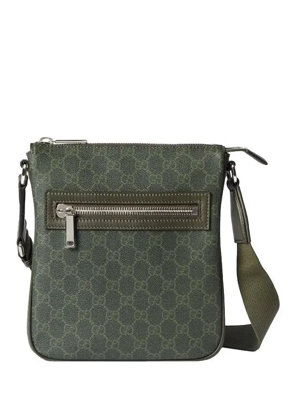 Gucci Gg Monogram Small Messenger Bag - Green