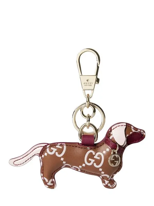 Gucci Dog-shaped Bag Charm - Brown