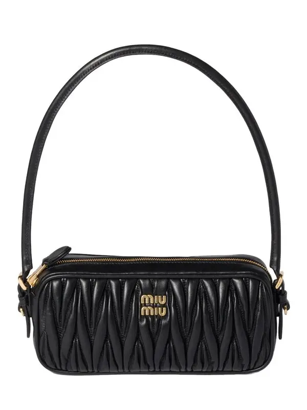 Miu Miu Matelassé Nappa Leather Pouch - Black