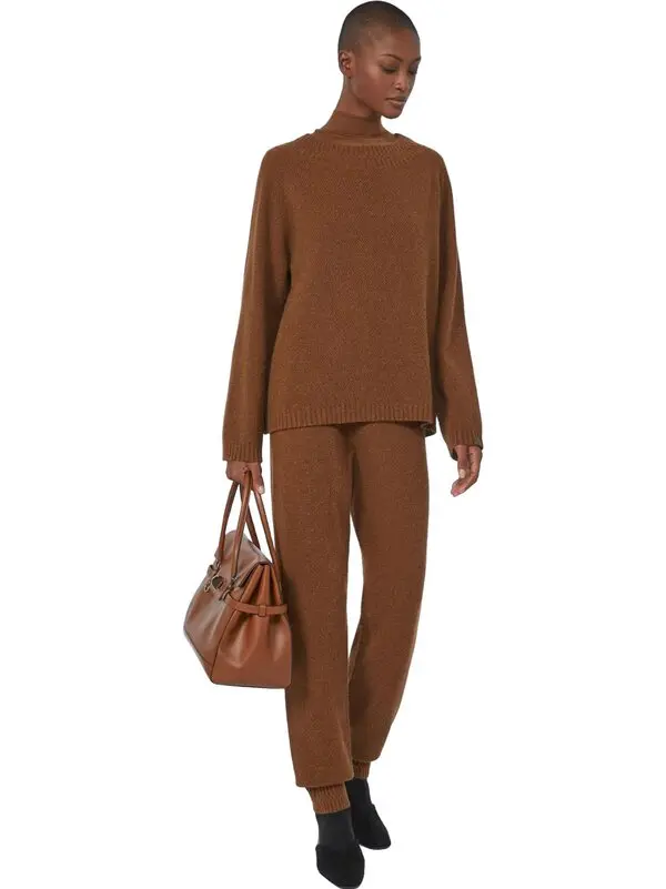 Max Mara Camel Yarn Jogging Trousers - Tobacco
