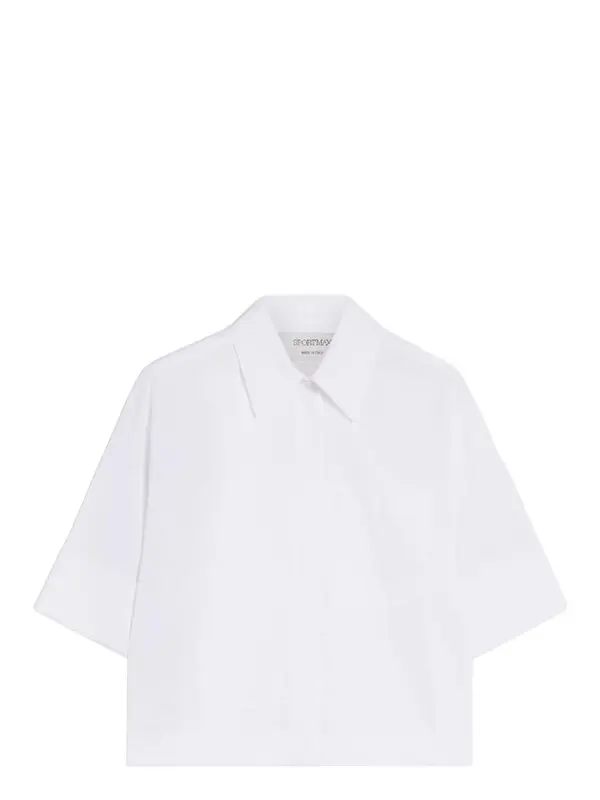 Max Mara Boxy Cotton Shirt - Optical White