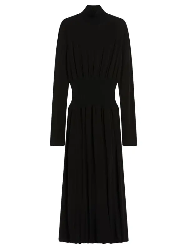 Max Mara Knitted-insert Dress - Black