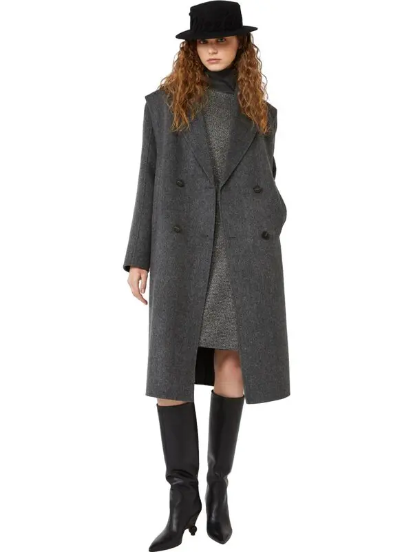 Max Mara 2-in-1 Wool Coat - Dark Grey