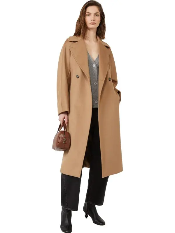 Max Mara Double-breasted Wool Midi Coat - Camel