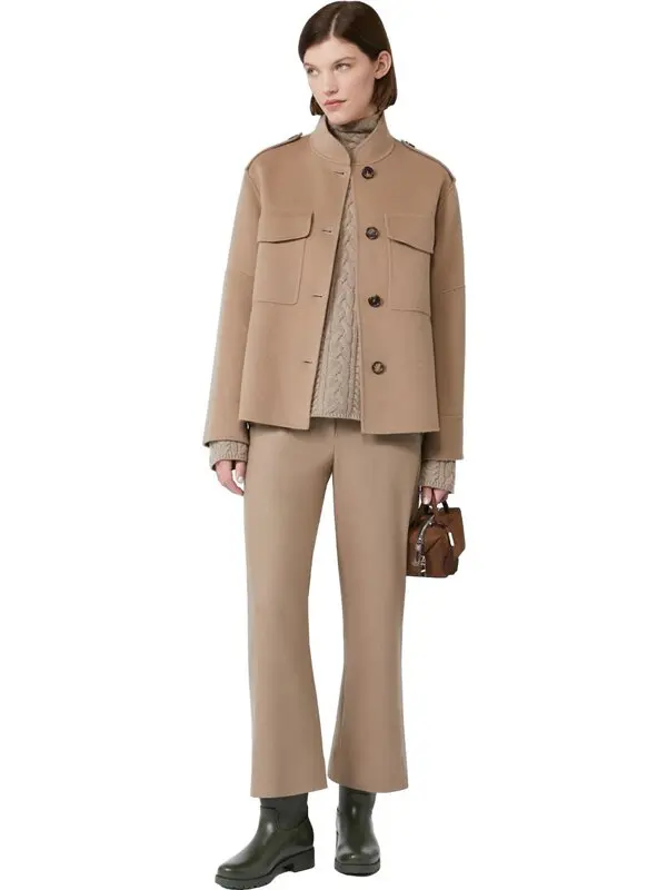 Max Mara Wool Drap Jacket - Sand