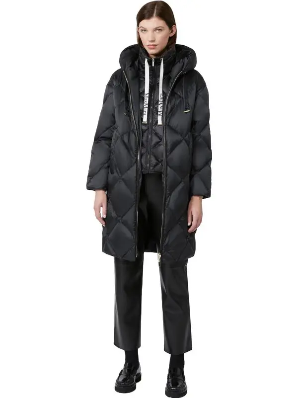 Max Mara Iridescent Water-repellent Down Jacket - Black