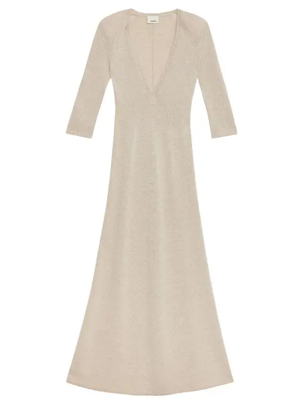 Isabel Marant Salina Knit Maxi Dress - Beige