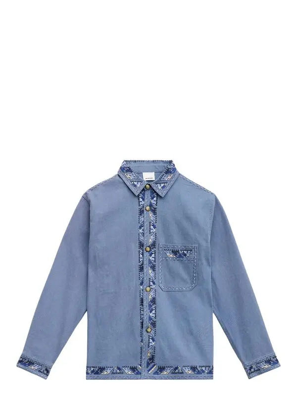 Isabel Marant Rudy Cotton Overshirt - Blue