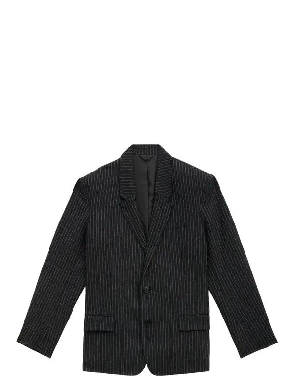 Isabel Marant Freddie Striped Wool-blend Jacket - Anthracite