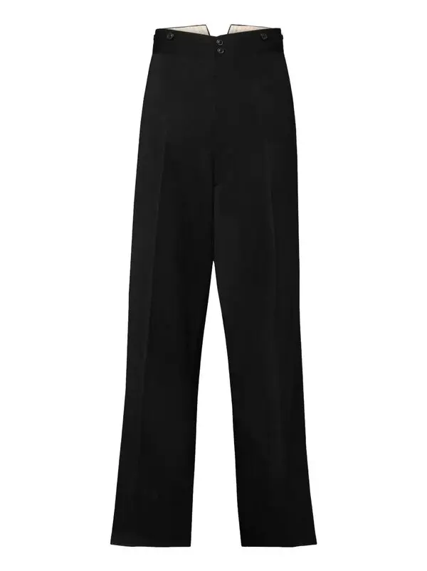 MAISON MARGIELA Wool Trousers - Black
