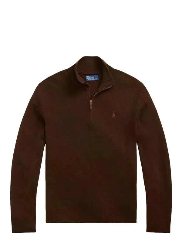 Polo Ralph Lauren Merino Wool Half-zip Pullover - Brown