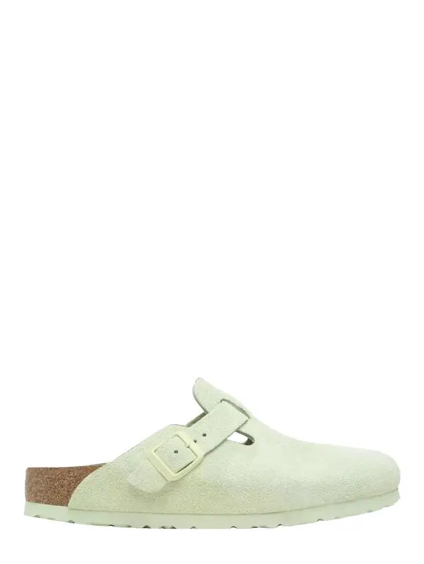BIRKENSTOCK Boston Soft Footbed Buckle Mules - Green