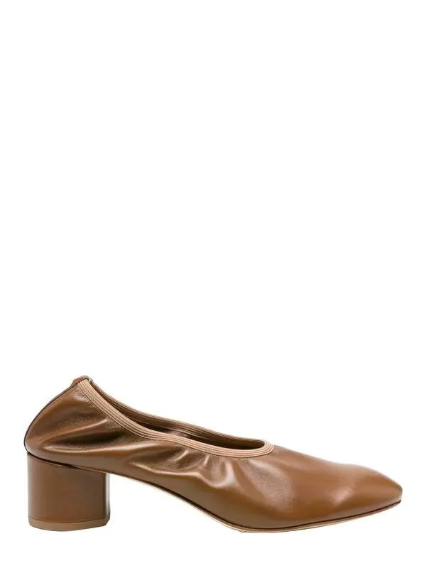 AeydĒ 45mm Elastic-panel Block-heel Pumps - Brown