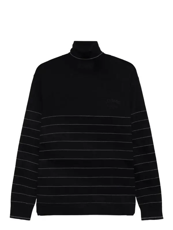 Iceberg Striped Turtleneck Sweater - Blue