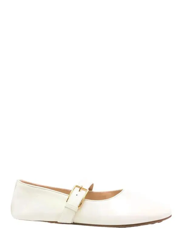 Dear Frances Balla Leather Ballet Flats - Neutrals