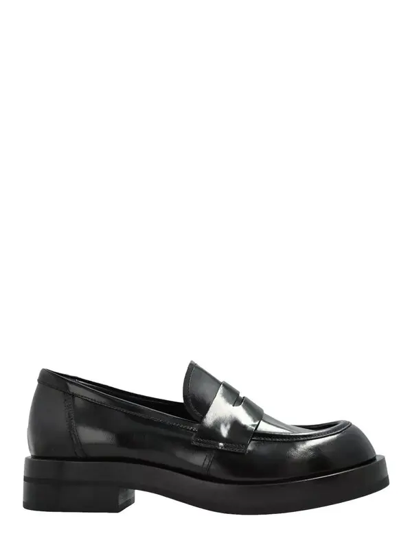 Agl Penny Leather Loafers - Black