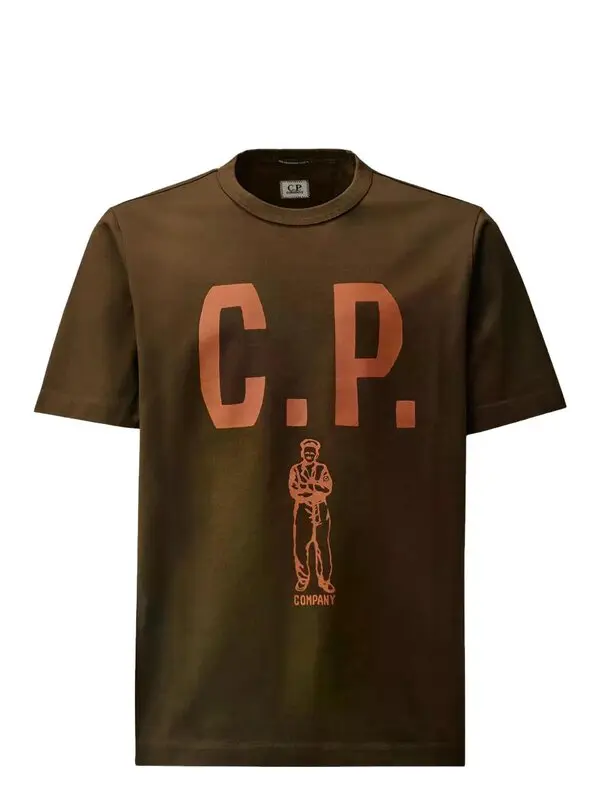 C.P. COMPANY Logo-print T-shirt - Green