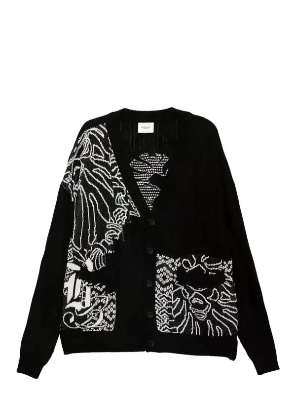 BAPE BLACK *A BATHING APE® Graphic-print Cardigan - Black