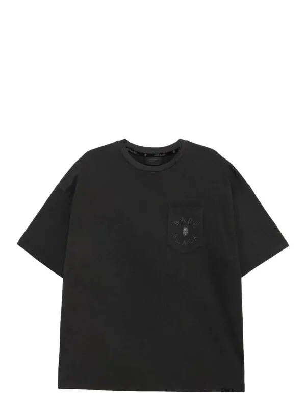 A BATHING APE Logo-embroidered T-shirt - Grey