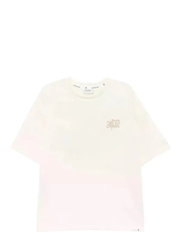 A BATHING APE Logo-embroidered T-shirt - Neutrals