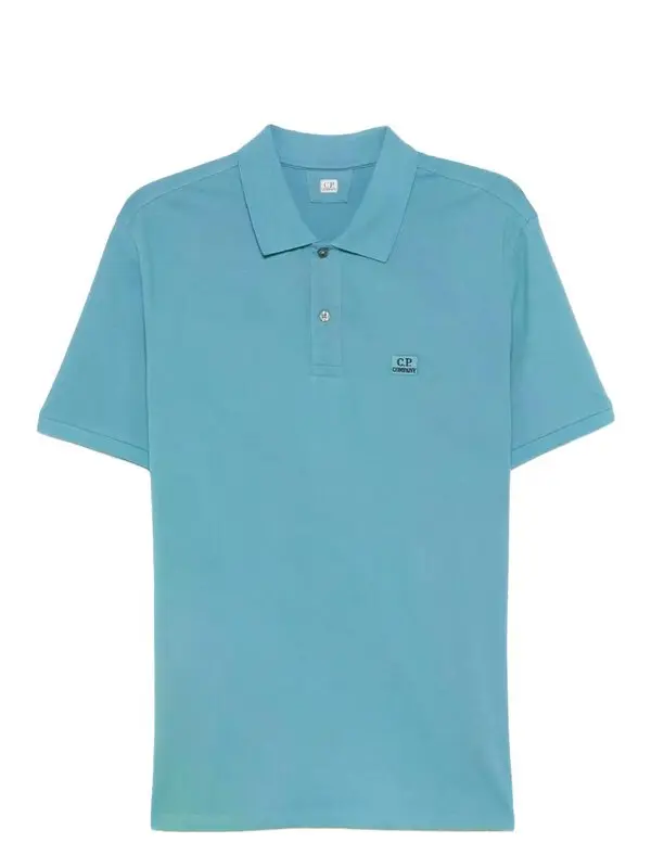 C.P. COMPANY Small-logo Polo Shirt - Blue
