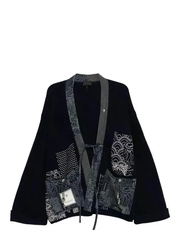 BAPE BLACK *A BATHING APE® Patchwork Cardigan - Blue