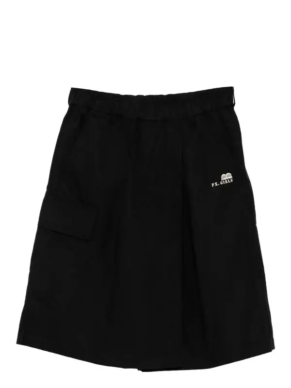 FINGERCROXX Logo-embroidered Skorts - Black