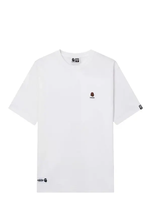 FINGERCROXX Embroidered Logo T-shirt - White