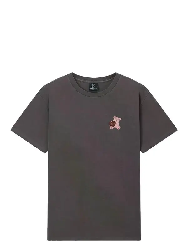 FINGERCROXX Bear-print Cotton T-shirt - Grey